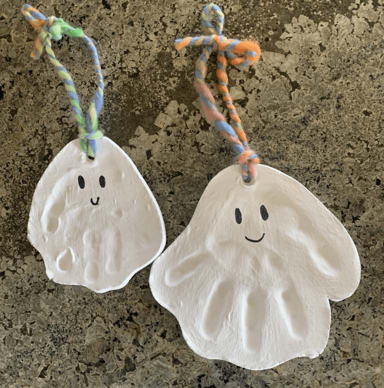Handprint Ghost Ornaments – Zeebra Child